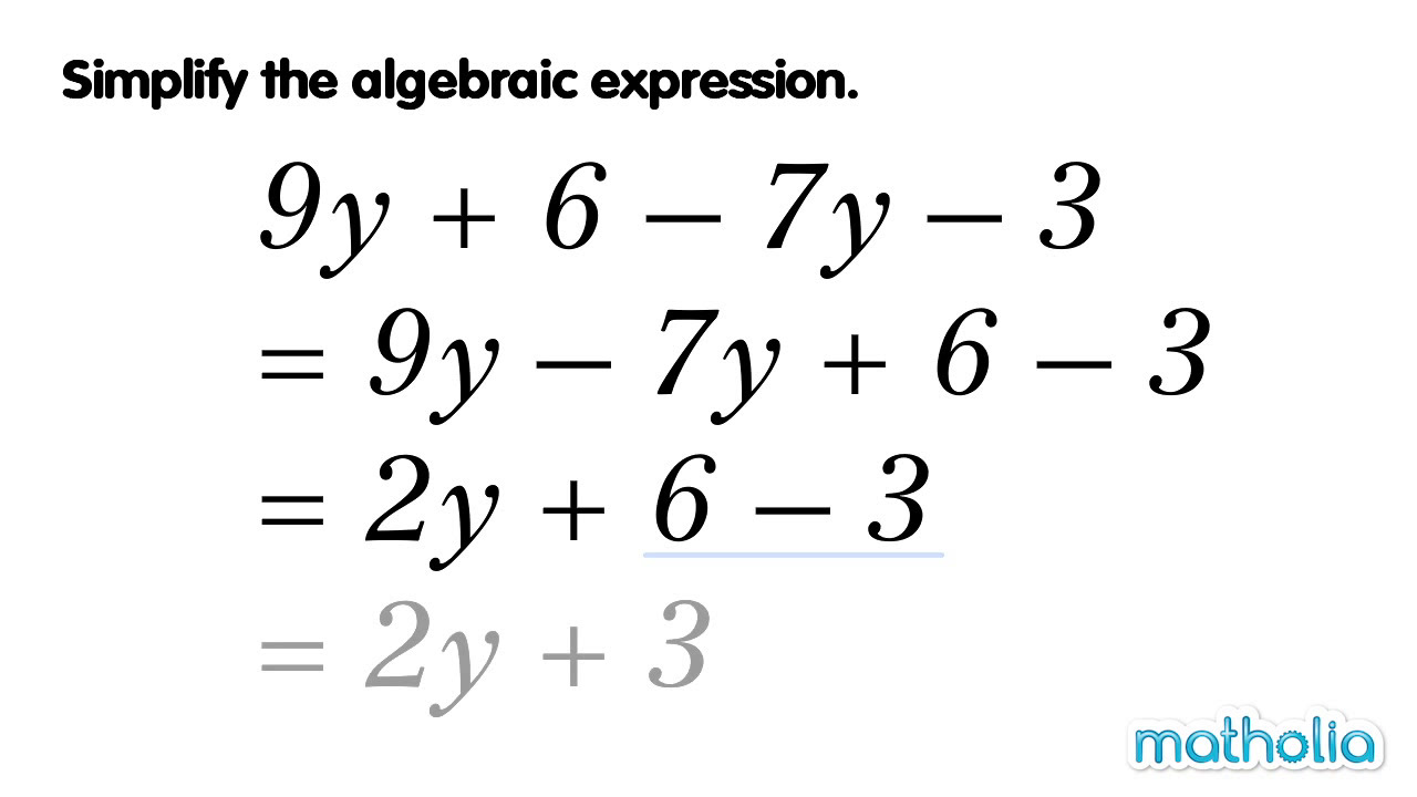 Simplifying Algebraic Expressions (2)