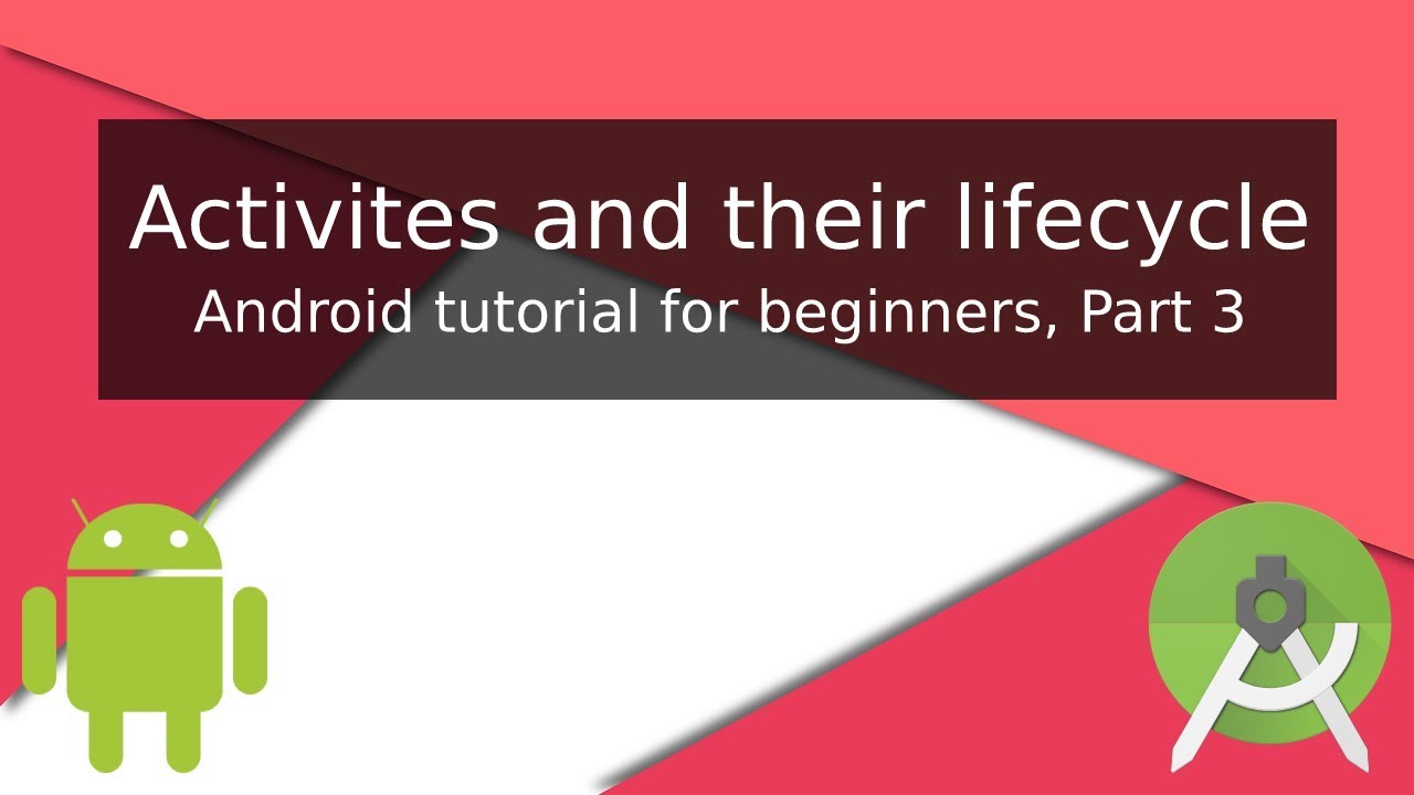 Android tutorial for beginners, Activities and their lifecycle.