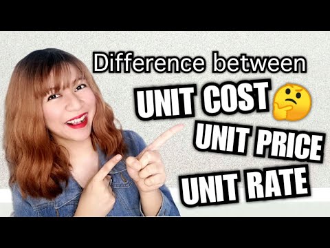 DIFFERENCE BETWEEN UNIT RATE, UNIT PRICE AND UNIT COST | ESTIMATE 101