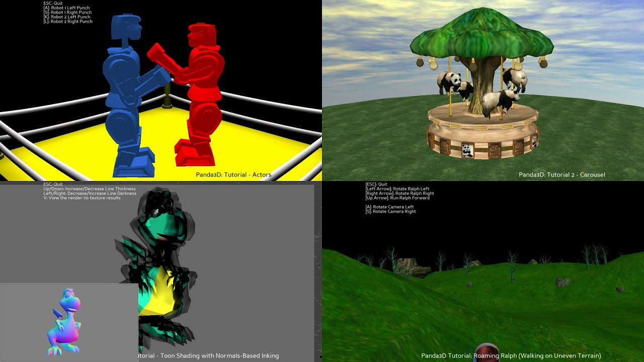 Panda3D Open Source Python Game Engine Samples