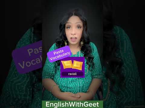 Learn English: Types of Pasta ♥️ #speakenglish #learnenglish #englishwithgeet #ytshorts #shorts
