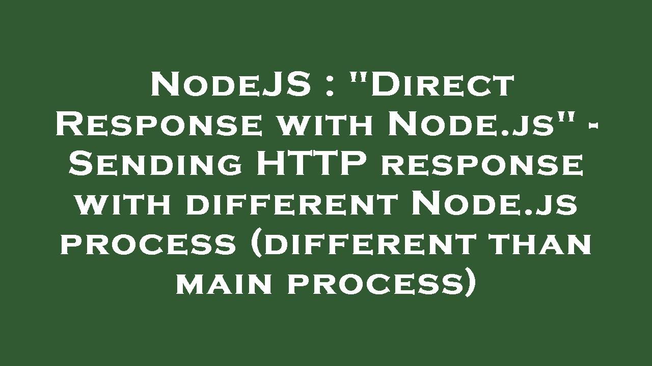 NodeJS : 