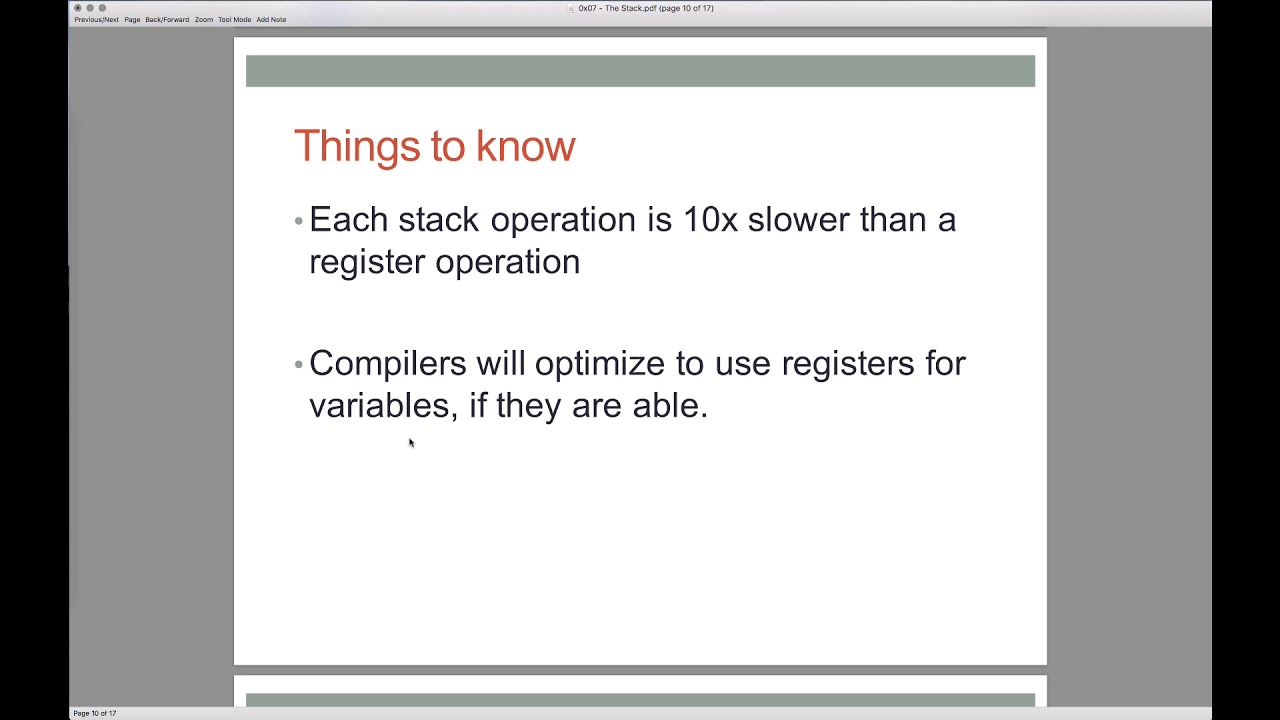 09 - The Stack: Local Variables