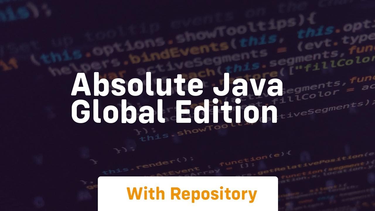 absolute java global edition