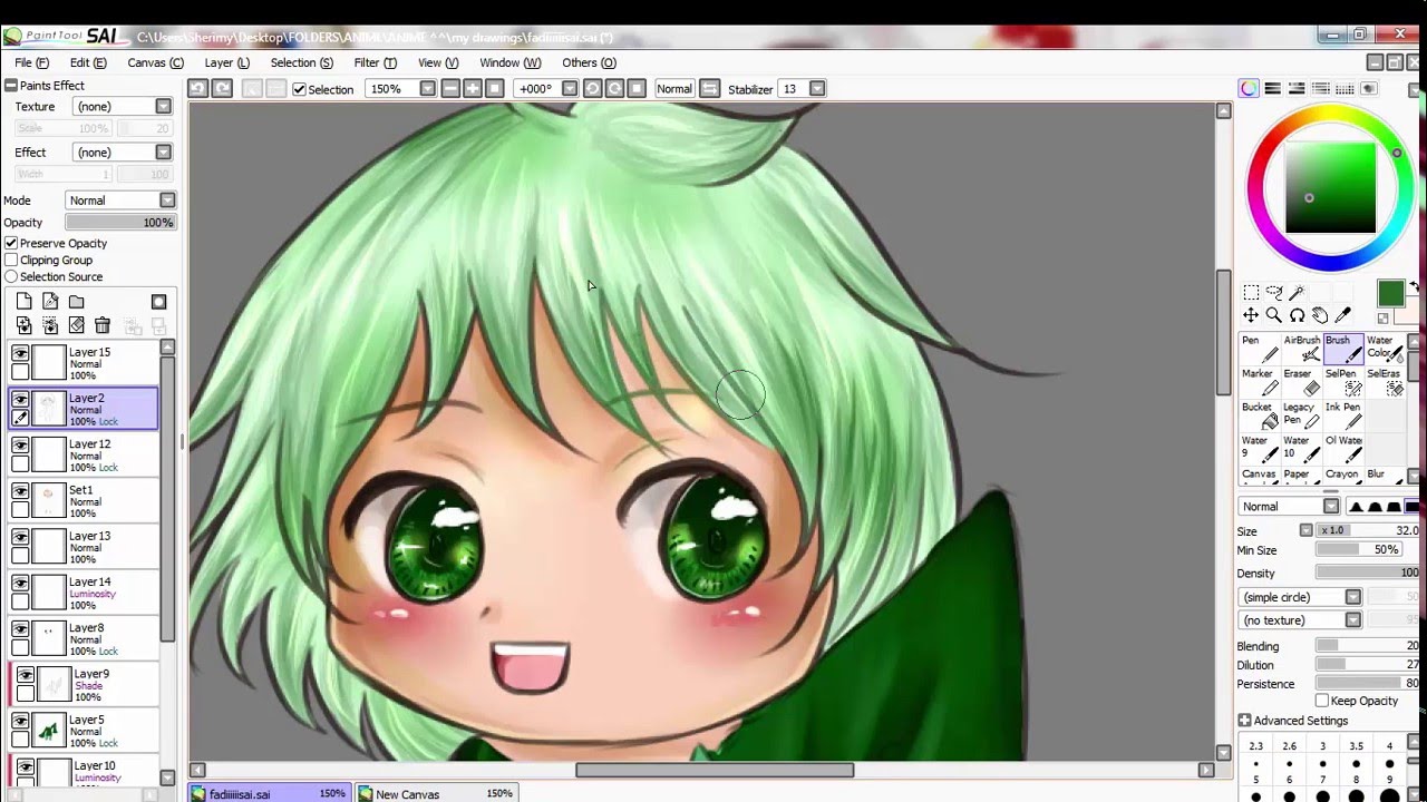 Paint tool sai: Commission on Chibi Drew