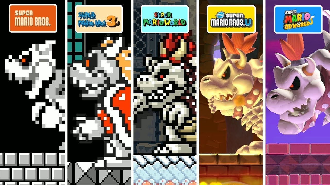 Super Mario Maker 2 - All Dry Bowser Forms