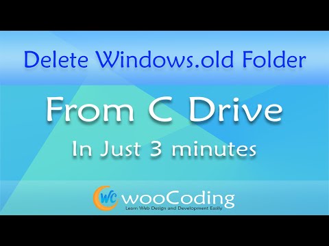 Delete Windows.old folder From C Drive | windows 10 | wooCoding