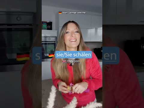 Conjugate the 🇩🇪German verb "schälen" (to peel) with me.
