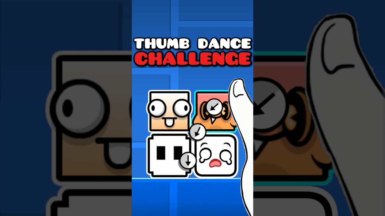 THUMB DANCE CHALLENGE IN GD! 👆🎵 #shorts #geometrydash #gd