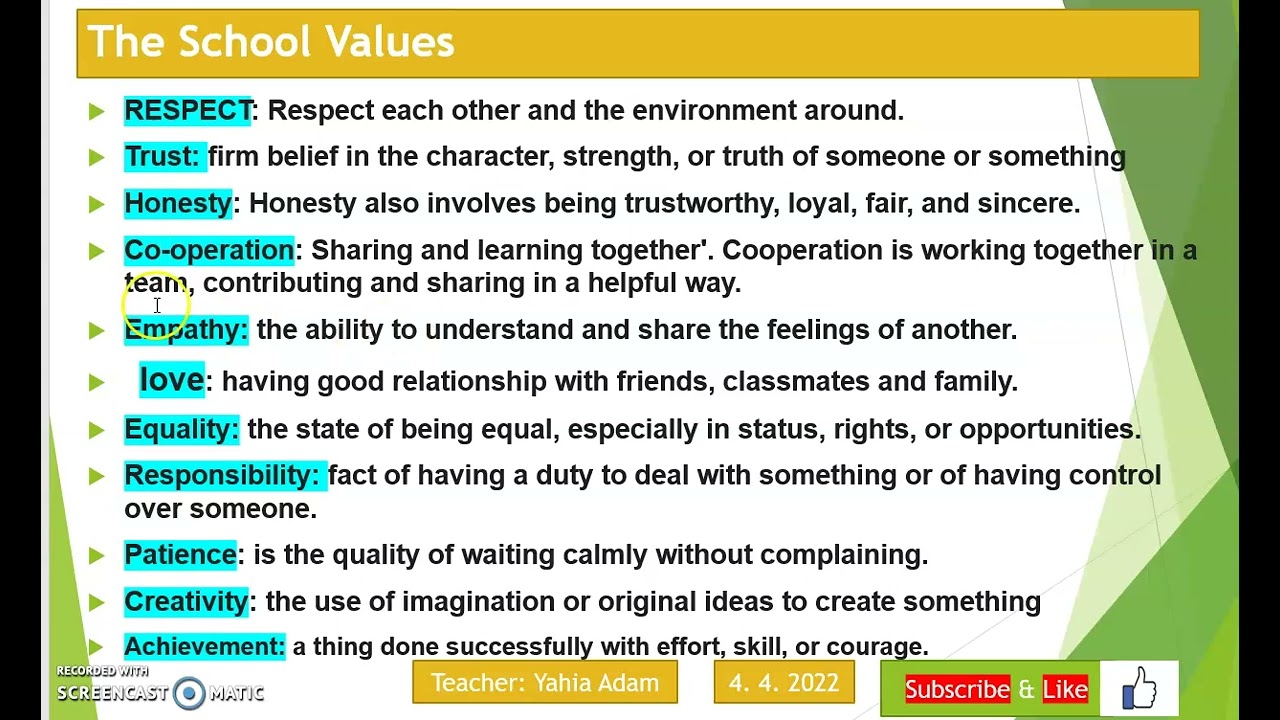 The School Values