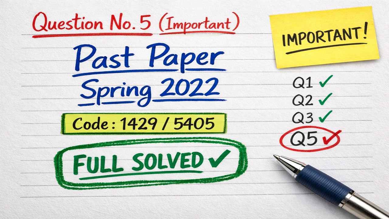 1429 Code AIOU Past Paper Spring 2022 | Complete Solved Paper Step-by-Step 🔥