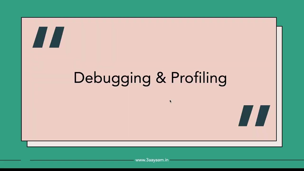 Python 37.  Debugging & Profiling