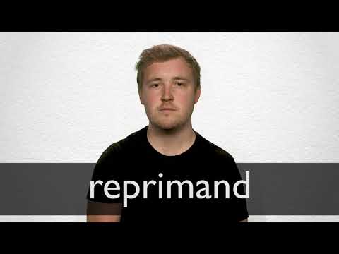 REPRIMAND definition in American English | Collins English Dictionary