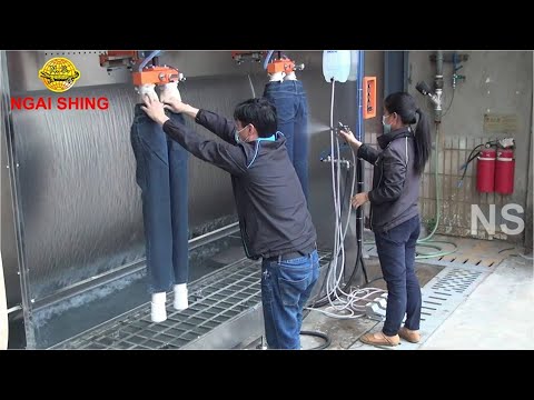 NS-8813A-50 Water Curtain Chemical Spray Cabinet With Four Pants Dummies 水濂式四頭褲像噴藥機