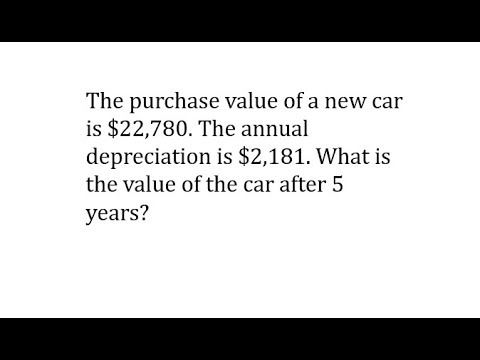 Linear Equation App: Car Depreciation | Math Help from Arithmetic ...
