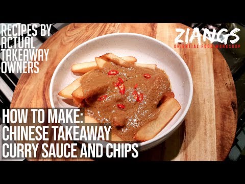 REAL Chinese Takeaway Curry Sauce and chips