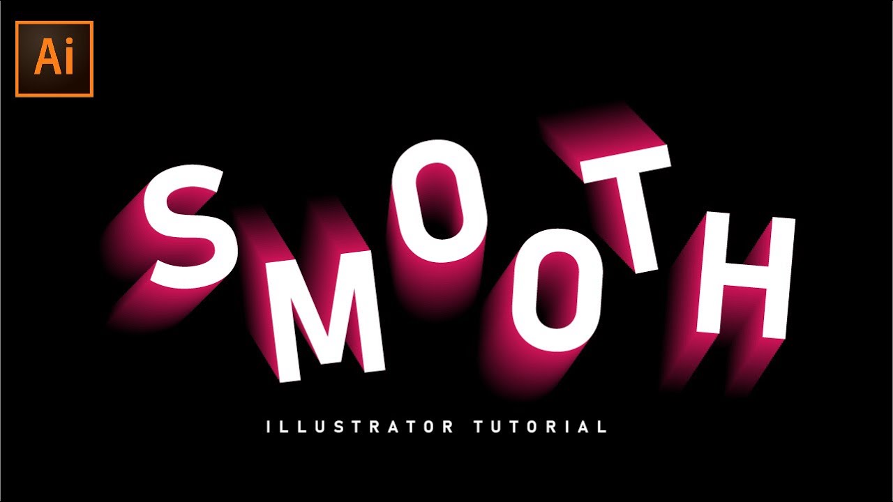 3D Blend Text Effect Tutorial in Adobe Illustrator