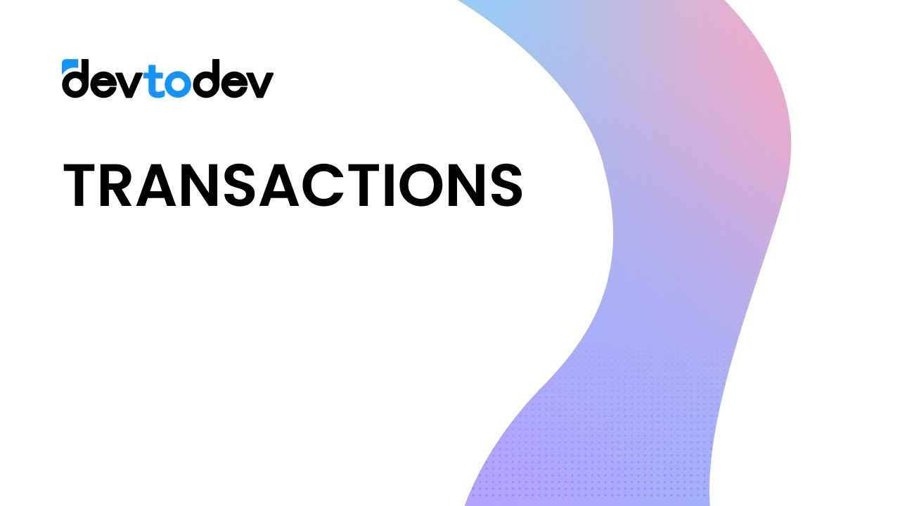 Devtodev | Transactions