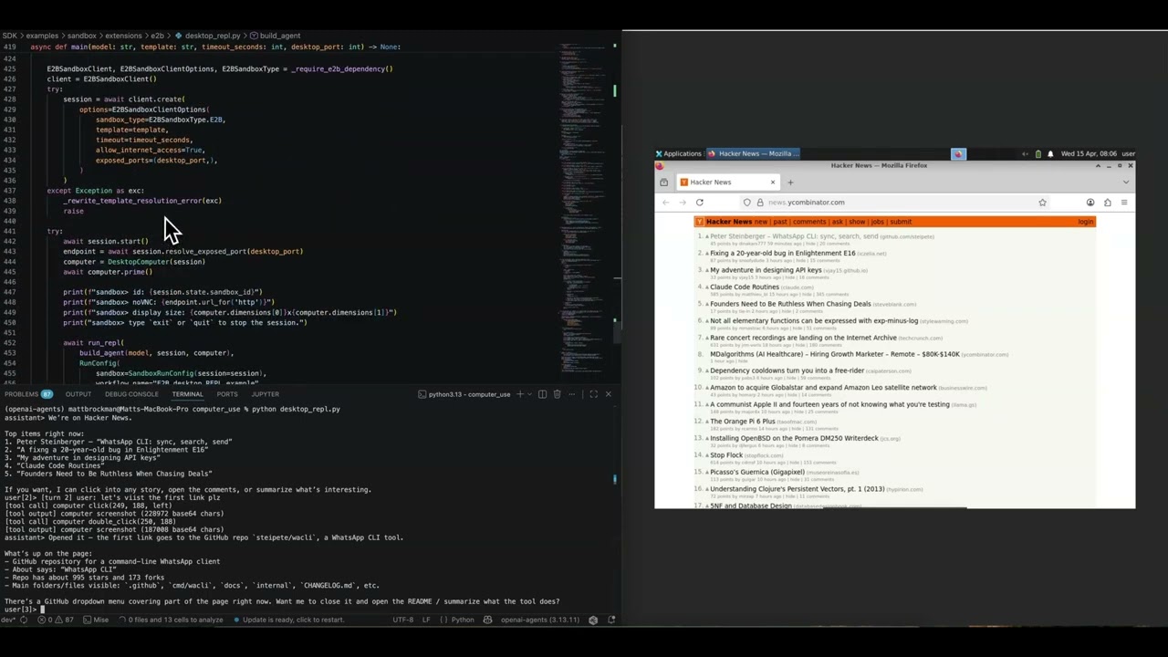 Using E2B for Computer Use with the New OpenAI Agents SDK