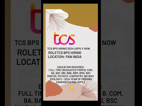 TCS BPS Hiring 2024 | Apply Now