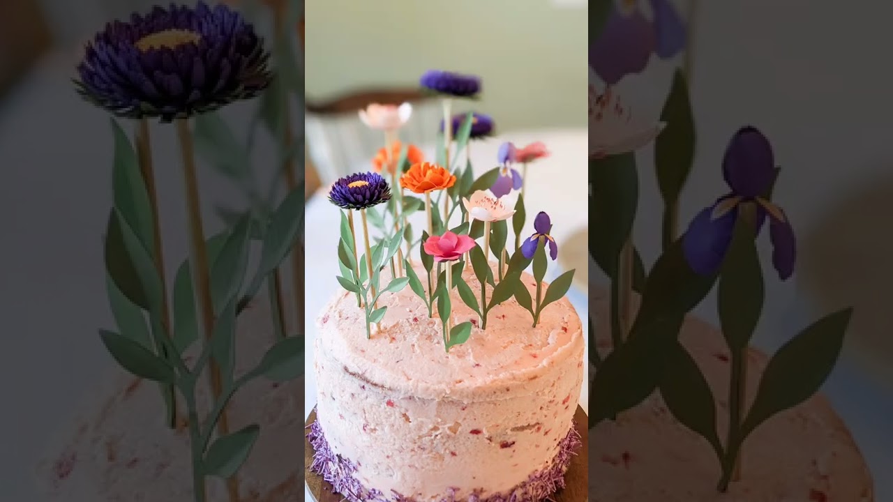 Paper Flower Cake Topper