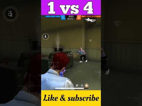 1 Vs 4 π€― Impossible Moment π₯΅ Surprise Me π€¨ #shorts #freefire #short