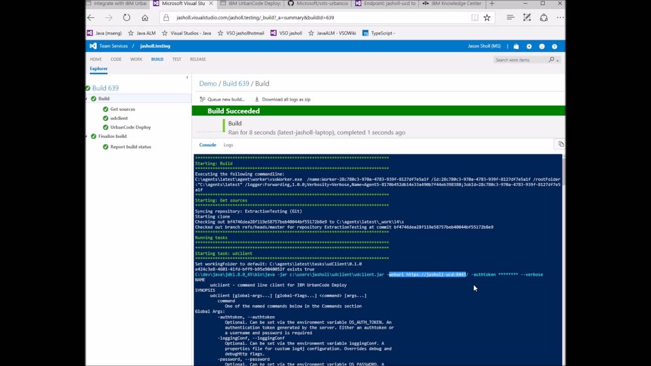Team Services IBM Urban Code Deploy Extension Demo