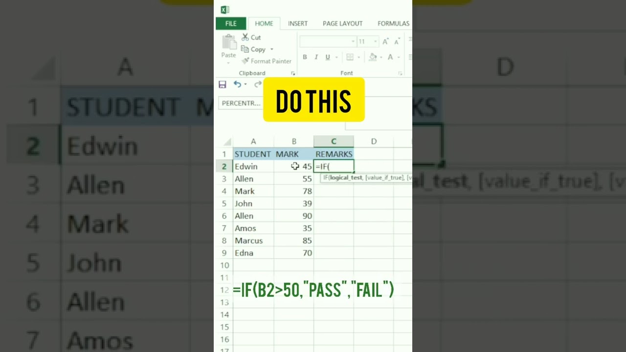 How to Automate Grades and Project Remarks in Microsoft Excel