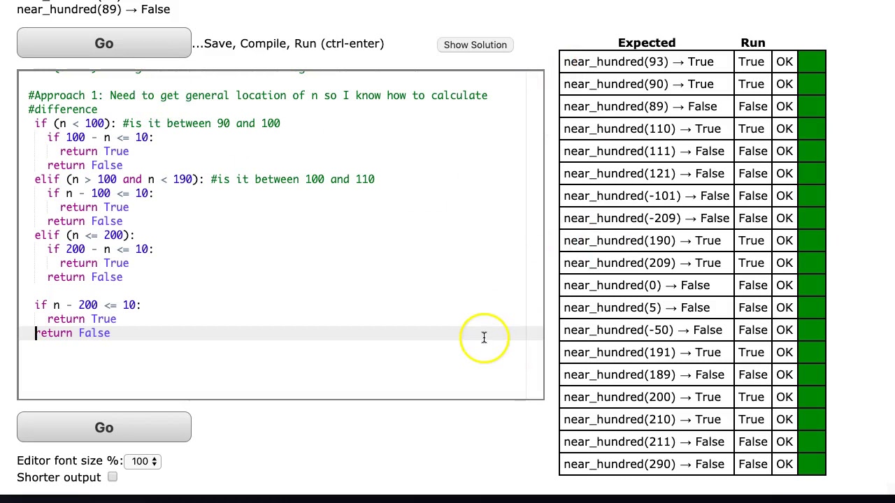 Codingbat - near_hundred (Python)