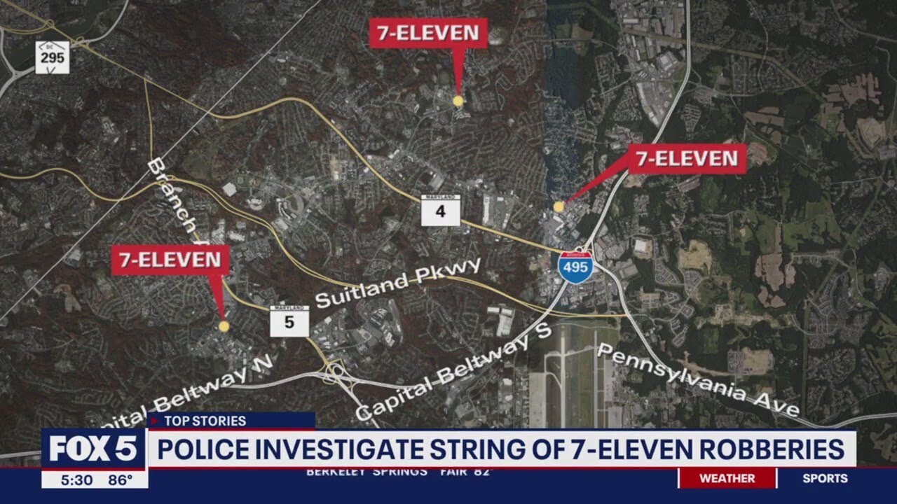 Three 7-Eleven stores robbed within 48 Hours in Prince George's County