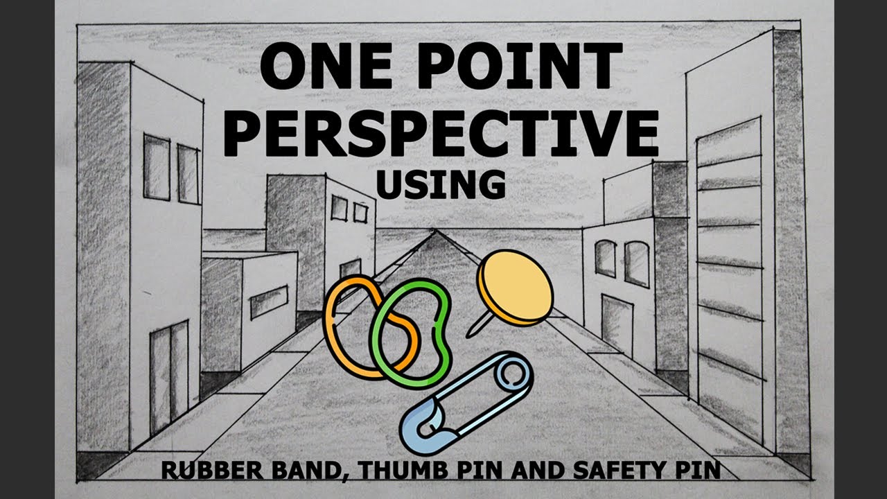 EASY TO DRAW | ONE POINT PERSPECTIVE | USING RUBBER BAND, THUMB PIN AND SAFETY PIN