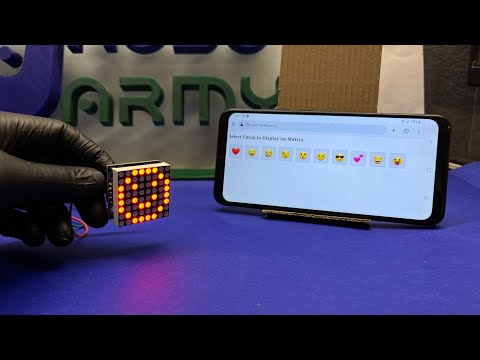 DIY Emoji Display Using ESP32 & LED Matrix | Change Faces via Wi-Fi!