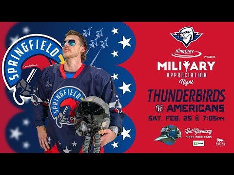 Military appreciation Night @ SPR Thunderbirds Against Rochester Americans #hockey #military #sports