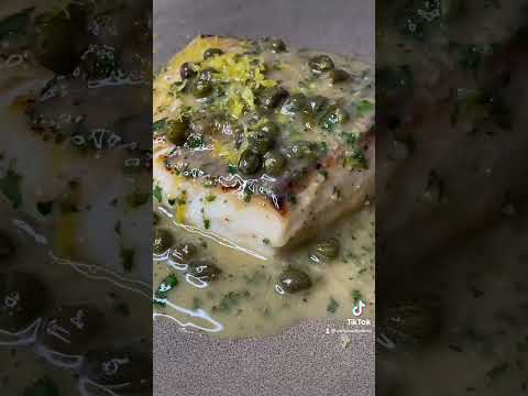 Wild Alaskan Halibut Picatta! Lemony, buttery goodness!