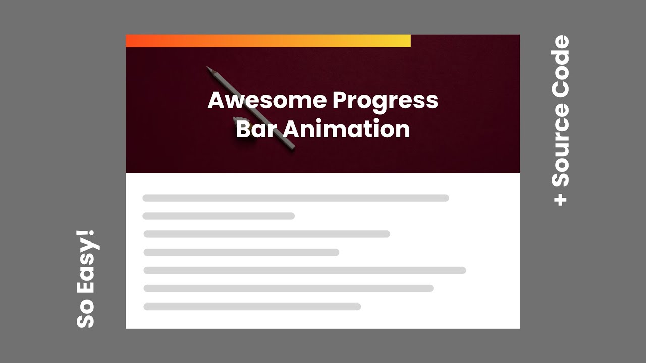 Awesome Responsive Progress Bar Animation in JavaScript |  So Easy