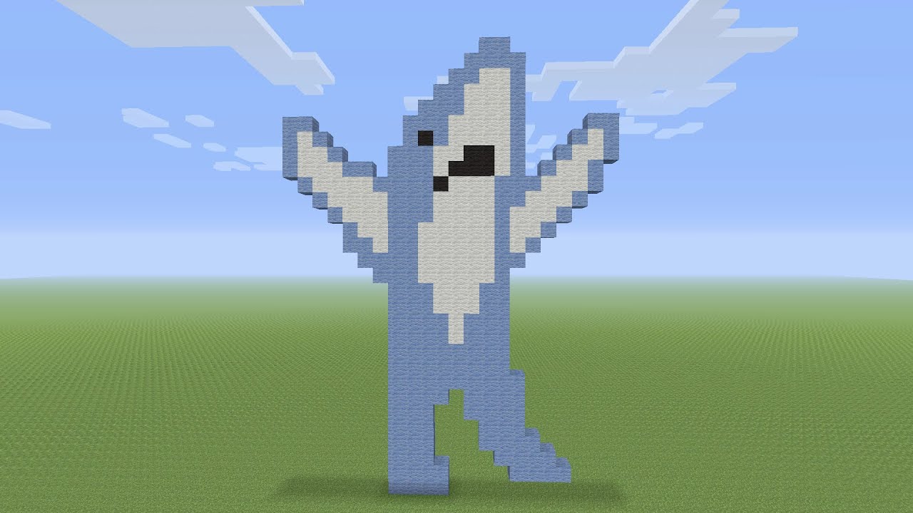 Minecraft Pixel Art - Left Shark