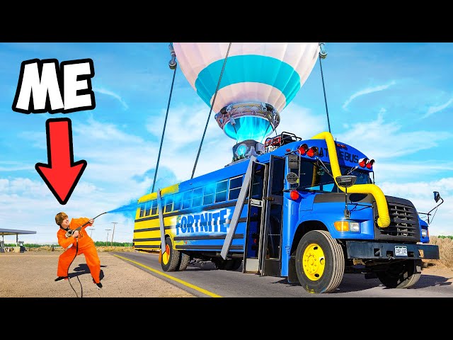 YouTuber builds the Fortnite Battle Bus in real life