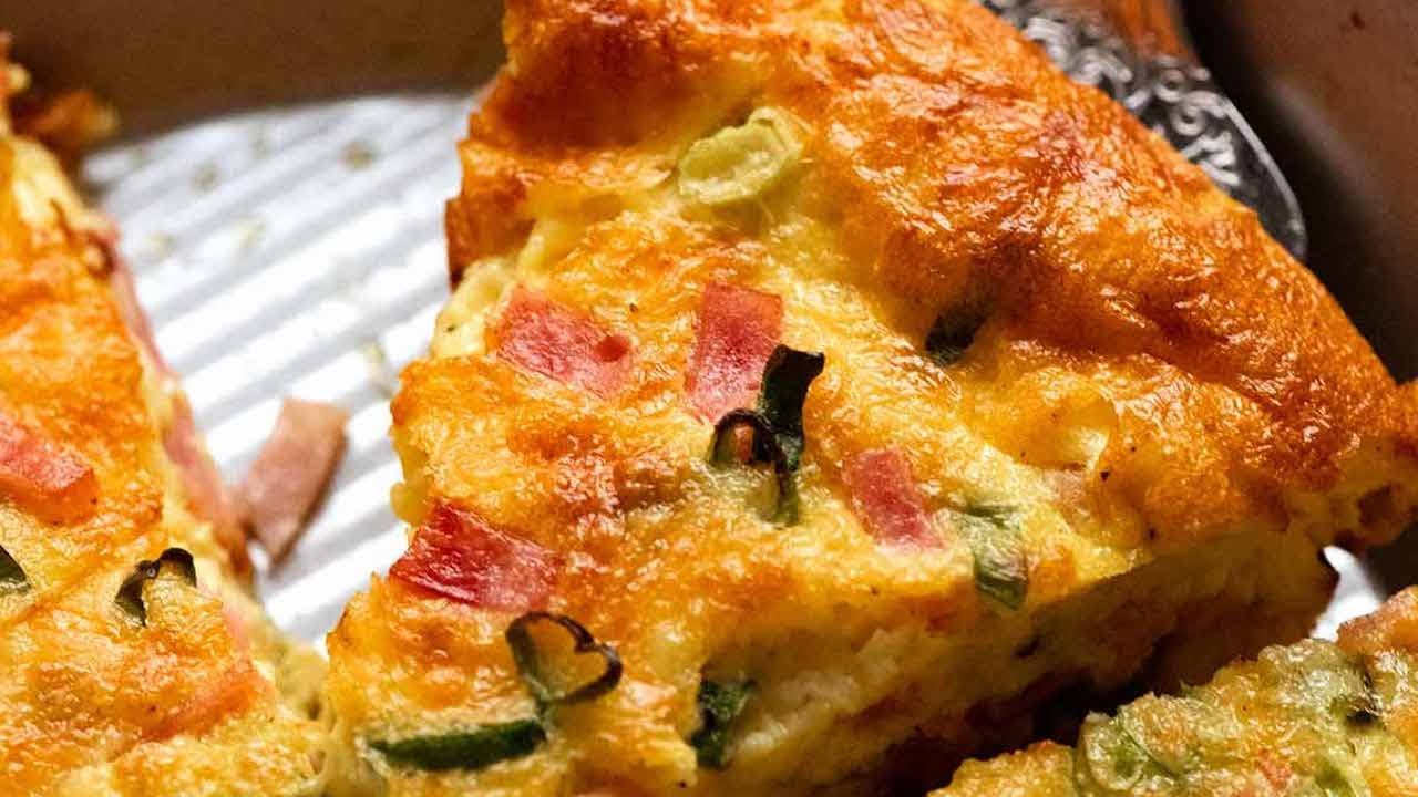 Crustless Ham and Cheese Quiche