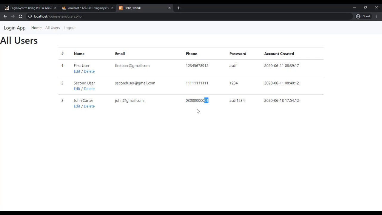 User Registration System Using PHP And MySQL Database | PHP MySQL Tutorial | Free Download