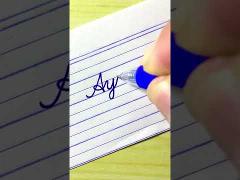 Ayushi - Beautiful name in Cursive writing | How to write English Cursive writing