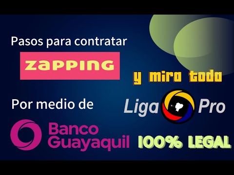 Como ver la LIGA PRO DE ECUADOR por ZAPPING