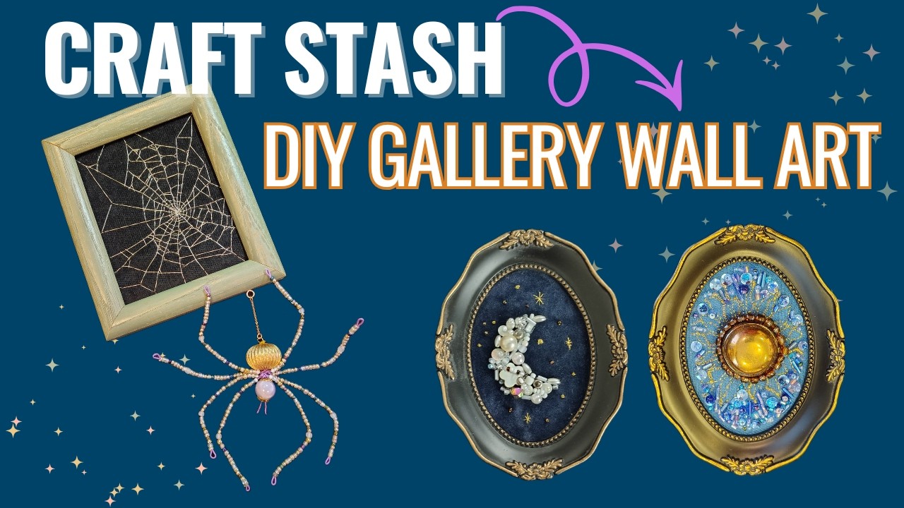 Making Gallery Wall Art From Thrifted Craft Supplies | Celestial and Whimsical