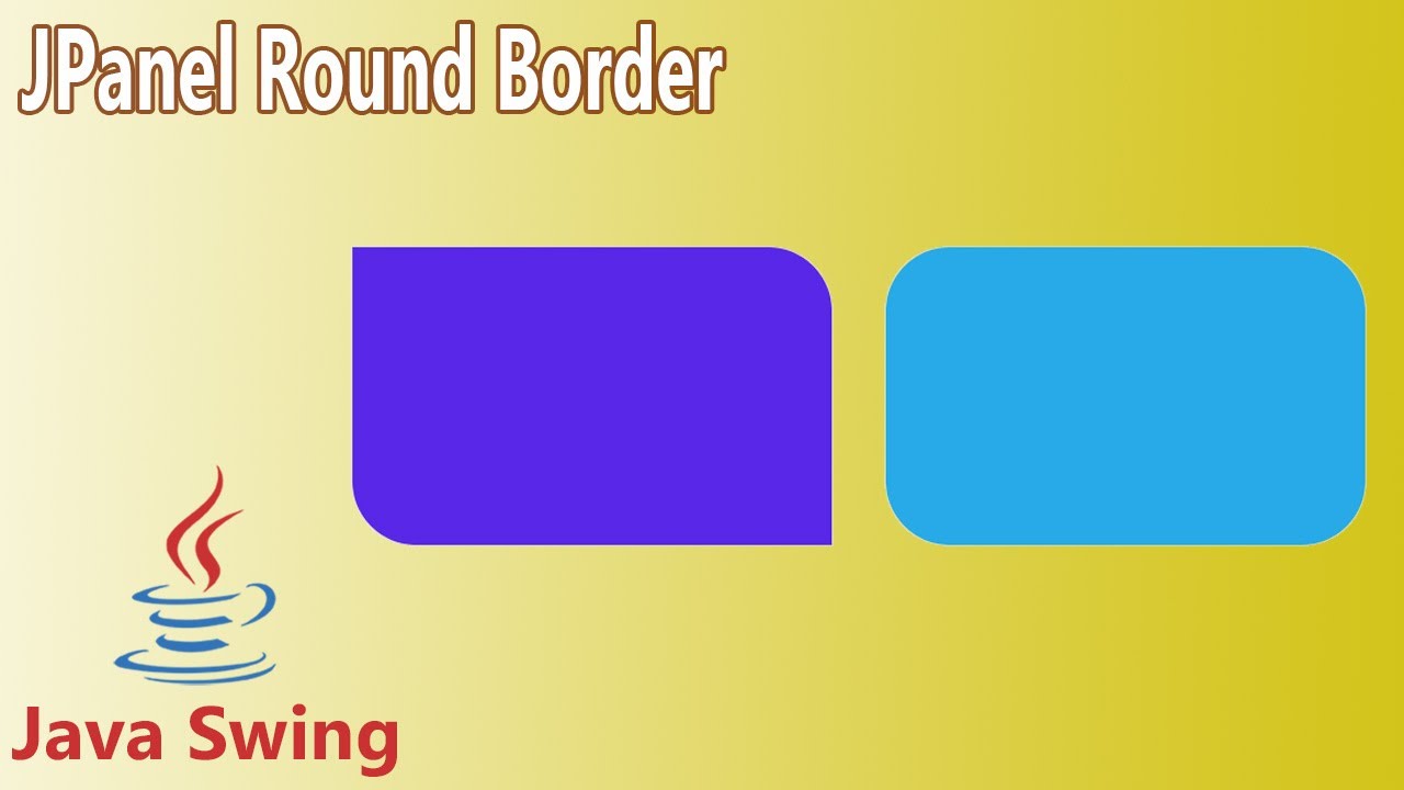 Java Swing - Rounded JPanel Border