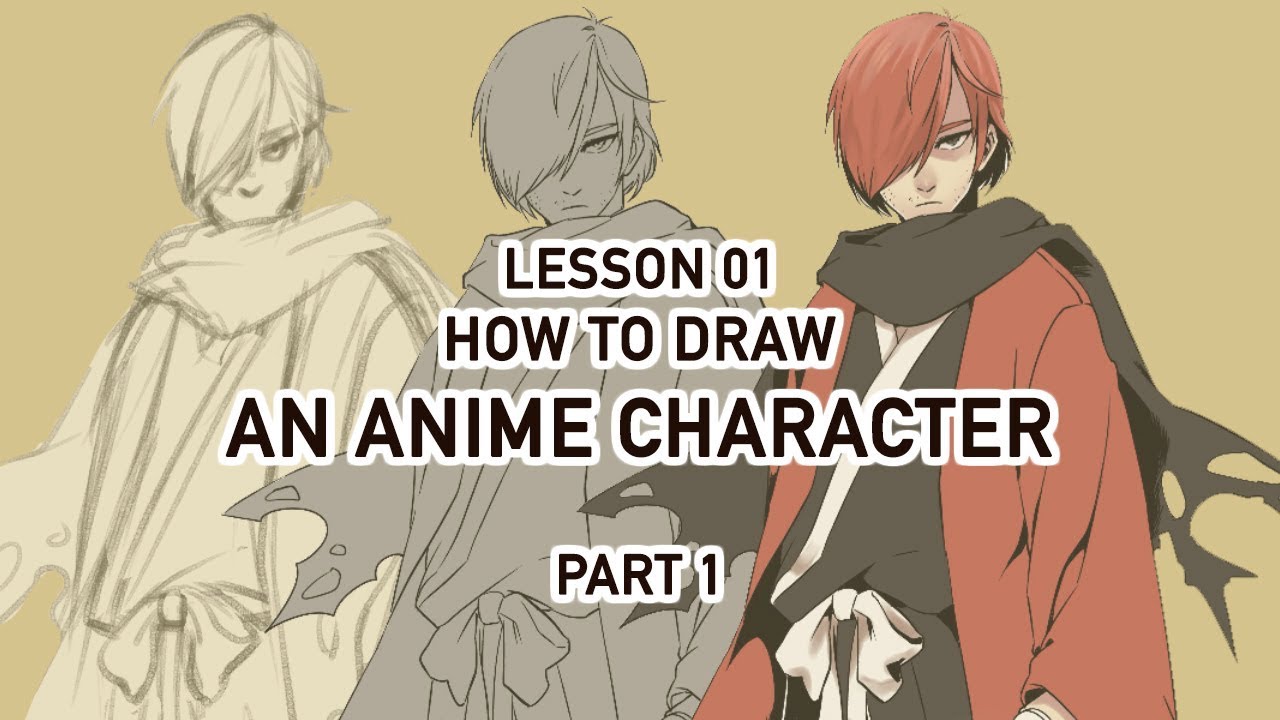 [Draw Anime Character Tutorial] 01 - Part 1 - Pose sketch