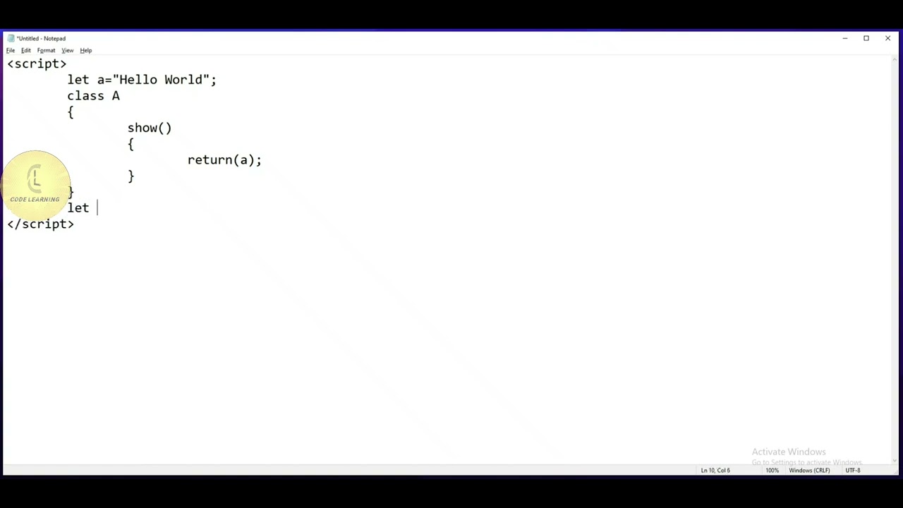 Javascript | Class 'return value' | CodeLearning