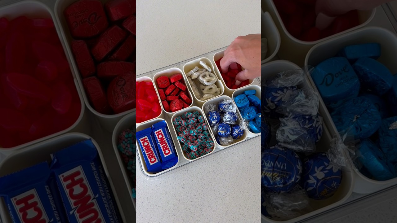 *ASMR* SNACK BOX RESTOCK! #asmr #restock #satisfying #snackbox #4thofjuly #amazonstorefront #kitchen