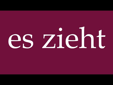 How to Pronounce ''es zieht'' (it pulls) Correctly in German