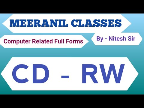 Full form of CD-RW #fullform #cdrw