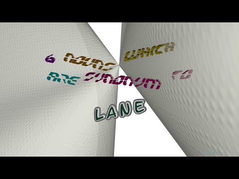 lane - 6 nouns having the meaning of lane (sentence examples)