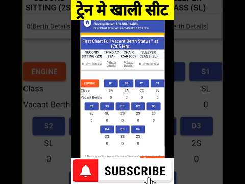 Train में खाली सीट कैसे पता करे#shorts #ytshorts #youtubeshorts #railsewa